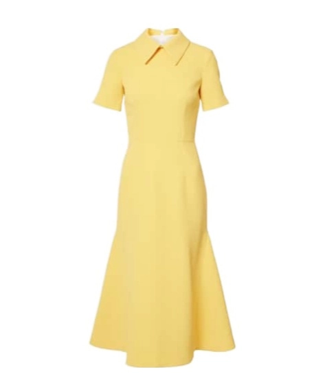 EMILIA WICKSTEAD Iman Crepe Cocktail Dress - Yellow