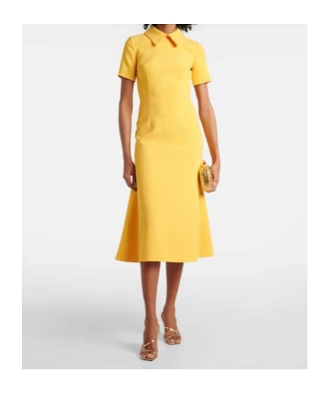 EMILIA WICKSTEAD Iman Crepe Cocktail Dress - Yellow
