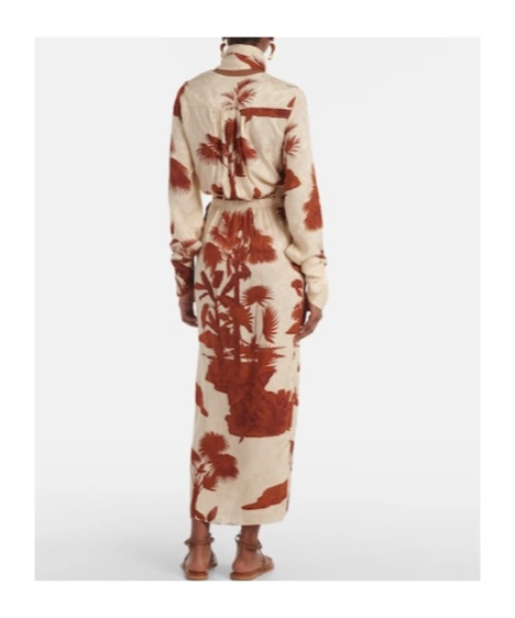 Johanna Ortiz Unmooring" Tie-neck Printed Maxi Dress