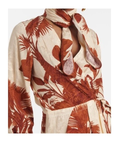 Johanna Ortiz Unmooring" Tie-neck Printed Maxi Dress