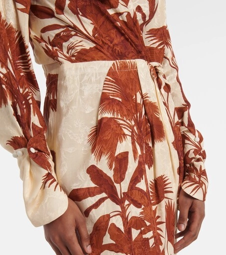Johanna Ortiz Unmooring" Tie-neck Printed Maxi Dress