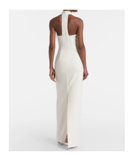 Rebecca Vallance Starlight Embellished Halterneck Gown - White