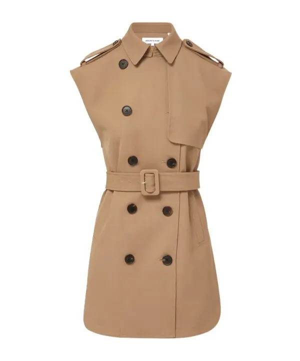 Veronica Beard Willmott Trench Vest - Nude
