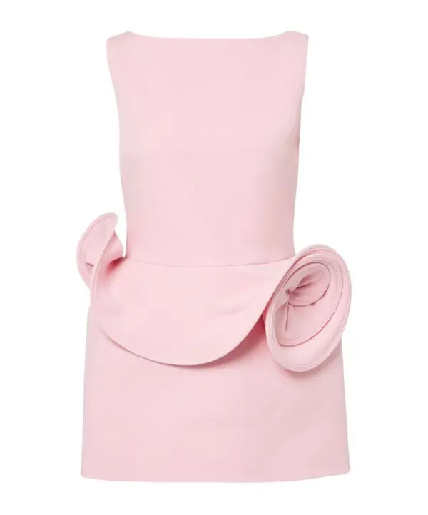 Magda Butrym Floral-applique Open-back Minidress