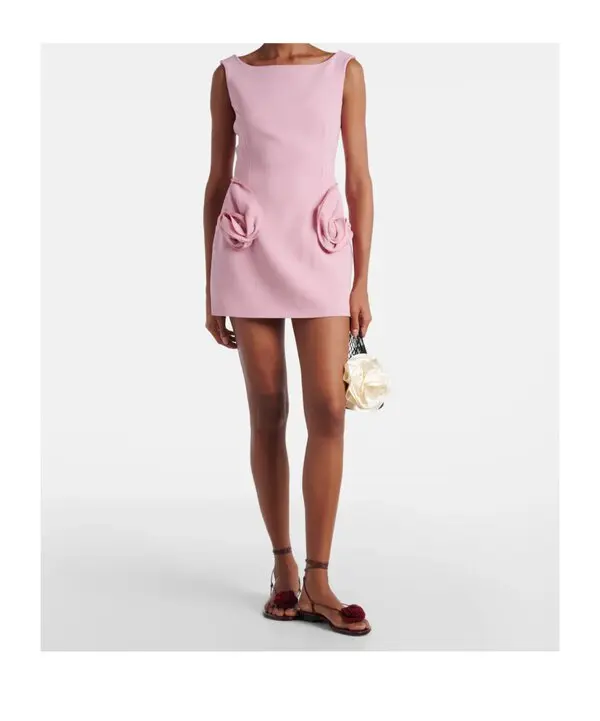 Magda Butrym Floral-appliqué Wool-blend Minidress