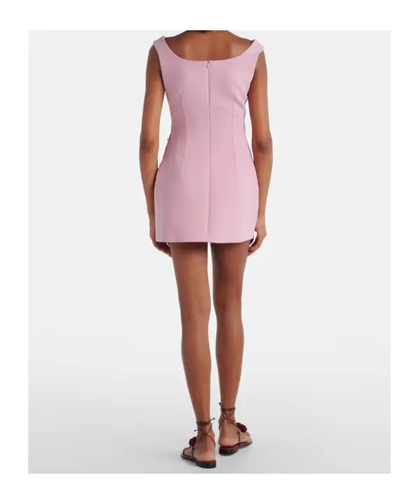 Magda Butrym Floral-appliqué Wool-blend Minidress