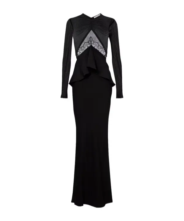 Christopher Esber Endrey Disconnect Lace-trimmed Gown - Black