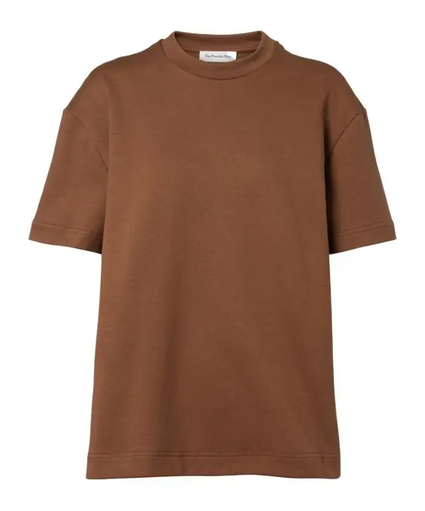 THE FRANKIE SHOP Scoob Cotton-blend Jersey T-shirt - Brown