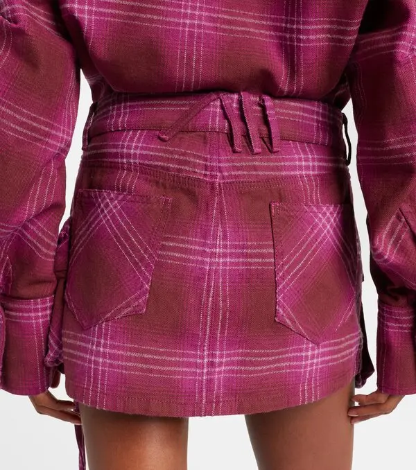 Attico Fay Cotton And Wool-blend Miniskirt