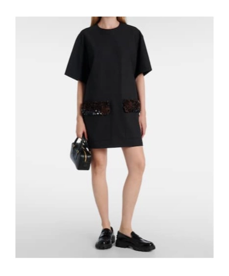 Plan C Sequined Wool-blend Minidress