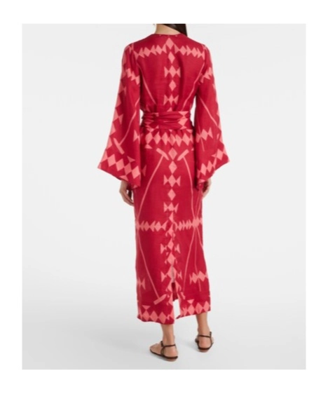 Johanna Ortiz Printed Linen Maxi Dress