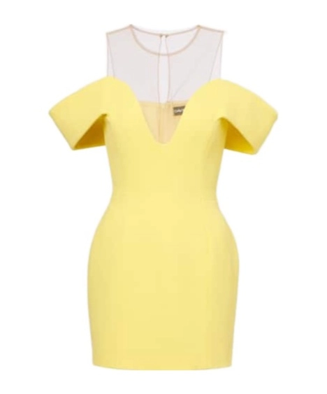 David Koma Off-shoulder Wool Crêpe Minidress