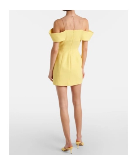 David Koma Off-shoulder Wool Crêpe Minidress