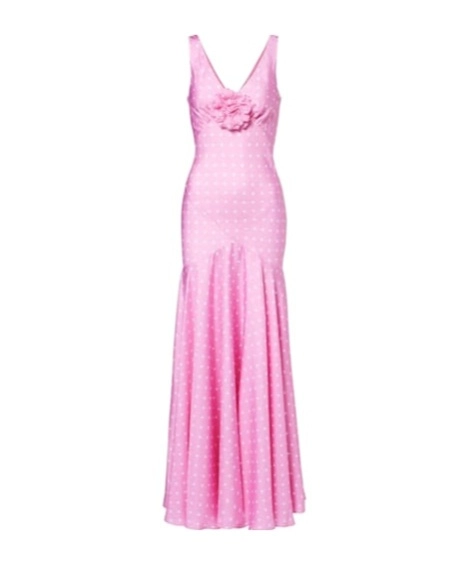 RODARTE Floral-appliqué Silk Twill Gown