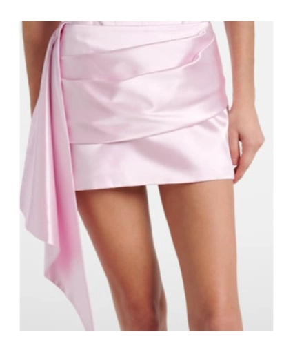 Alex Perry Draped Duchess Satin Miniskirt