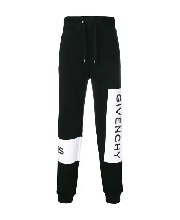 Givenchy Logo Stitching Embroidery Sweatpants - Black