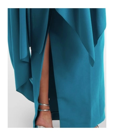 ROKSANDA Demetria Caped Crêpe Midi Dress - Blue