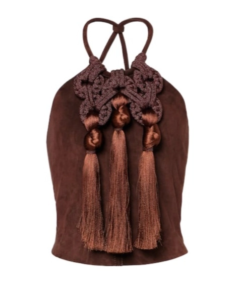 Johanna Ortiz Knot-detail Leather Top - Brown