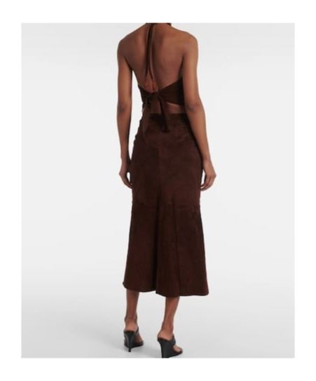 Johanna Ortiz Leather Halter Top With Tassel Detail