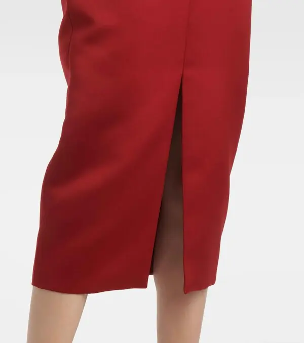 SAFIYAA LONDON Asuman Off-shoulder Midi Dress