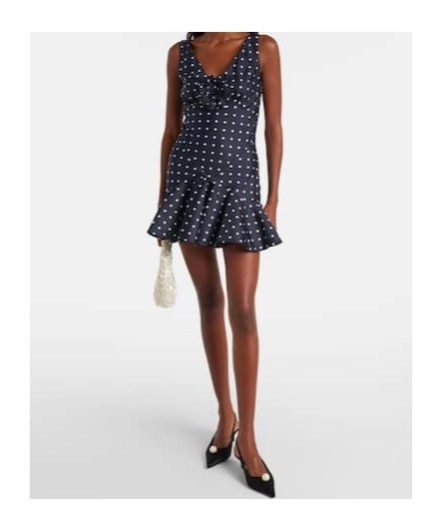 RODARTE Polka-dot Silk Twill Minidress