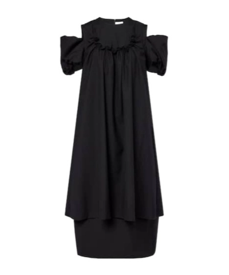 Comme Des Garçons Cutout Wool Midi Dress