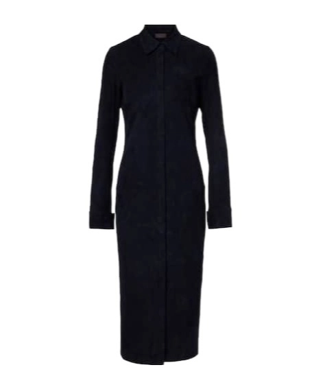 Stouls Becky Suede Shirtdress - Black