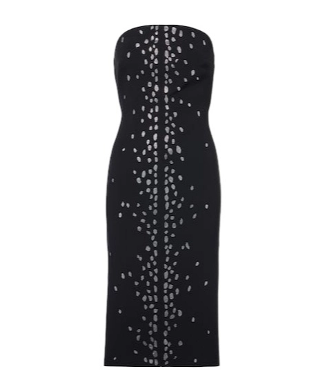 David Koma Rhinestone-embellished Midi Dress