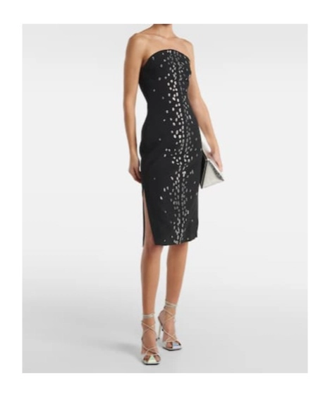 David Koma Rhinestone-embellished Midi Dress