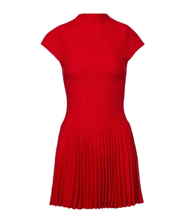 Magda Butrym Ribbed Cotton Minidress - Red