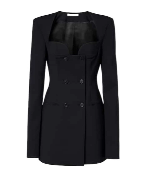 NENSI DOJAKA Double-breasted Blazer Dress - Black