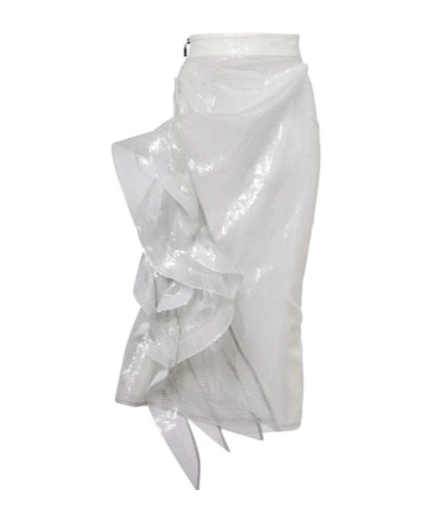 Maticevski Hymn Ruffled Sequined Midi Skirt