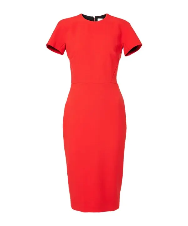 Victoria Beckham Crepe Midi Dress