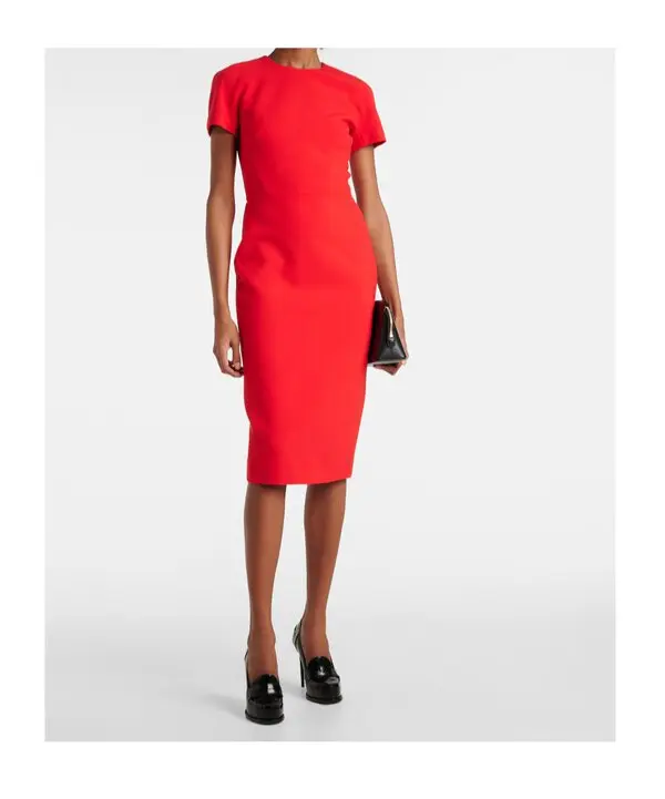 Victoria Beckham Crepe Midi Dress