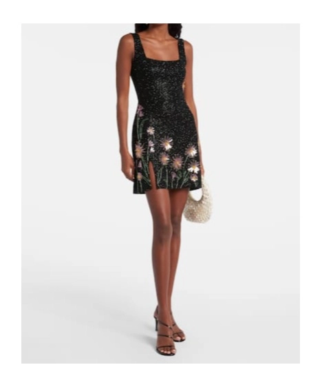 Staud Le Sable Beaded Minidress