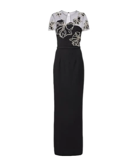 SAFIYAA LONDON Embellished Crêpe Gown