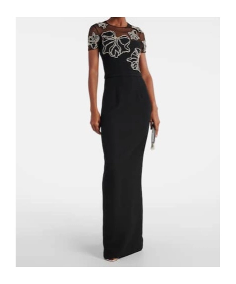 SAFIYAA LONDON Embellished Crêpe Gown