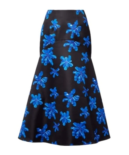EMILIA WICKSTEAD Tamilla Floral Midi Skirt