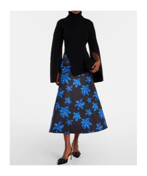 EMILIA WICKSTEAD Tamilla Floral Midi Skirt