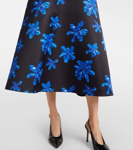 EMILIA WICKSTEAD Tamilla Floral Midi Skirt