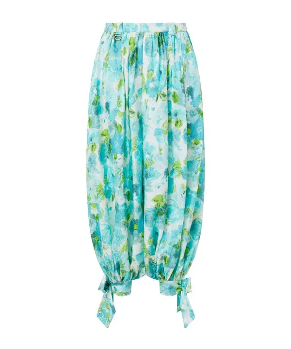 Chloé Wide Printed Pants - Blue
