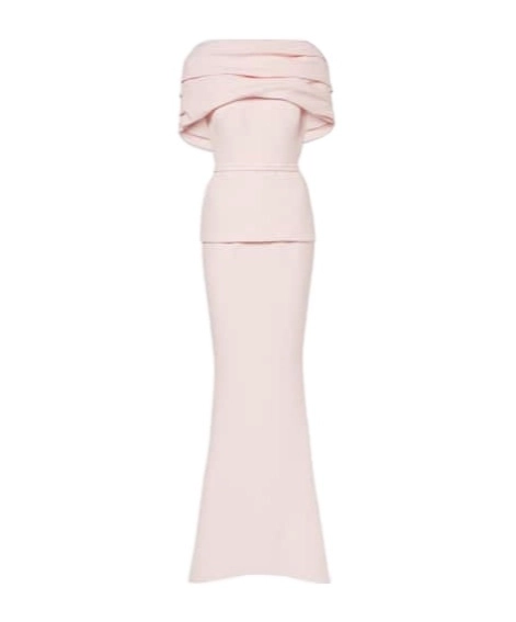 SAFIYAA LONDON Loura Draped Ruffled Crepe Dress