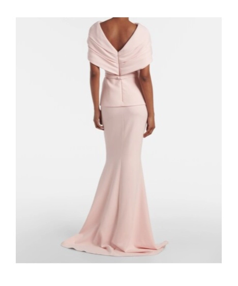 SAFIYAA LONDON Loura Draped Ruffled Crepe Dress