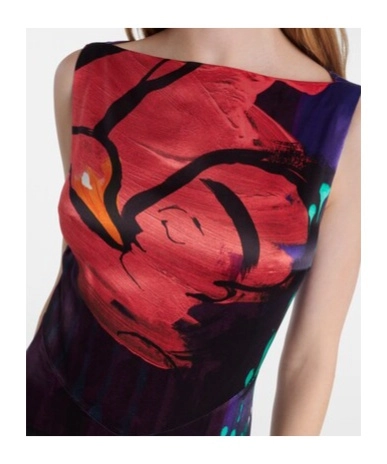 ROKSANDA Munir Printed Silk Satin Gown - Black