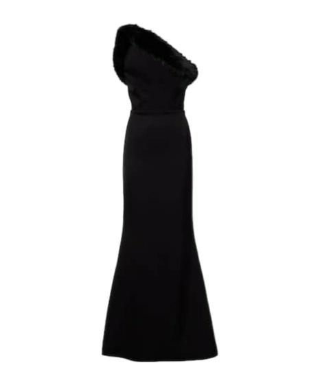 David Koma One-shoulder Bustier Gown With Trim