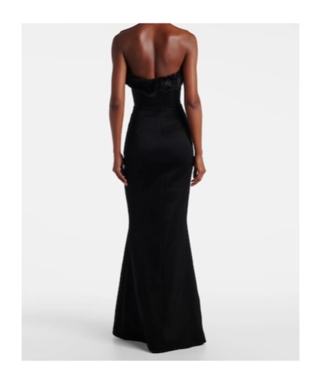 David Koma One-shoulder Bustier Gown With Trim