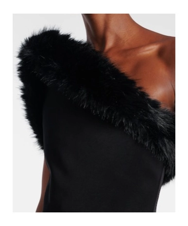 David Koma One-shoulder Bustier Gown With Trim