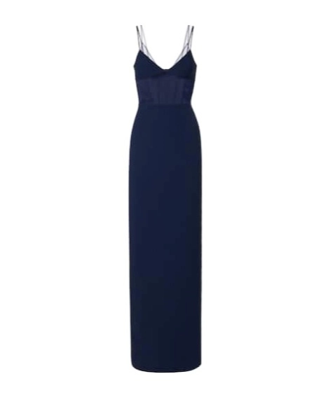 David Koma Tulle-trimmed Bustier Dress