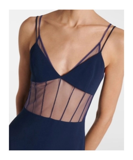 David Koma Tulle-trimmed Bustier Dress