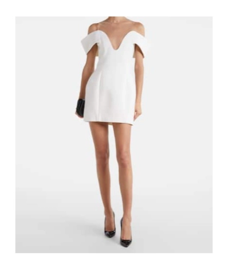 David Koma Off-shoulder Wool Minidress